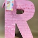 Pink Letter A Pinata, Large Alphabet Pinata, Ideal for Birthday and ...