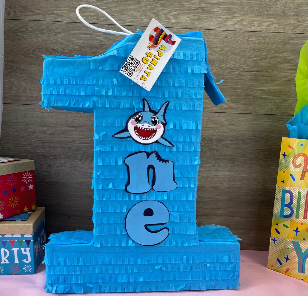 Number 1 Pinata, Baby Shark Themed First Birthday Party Decor, Perfect ...
