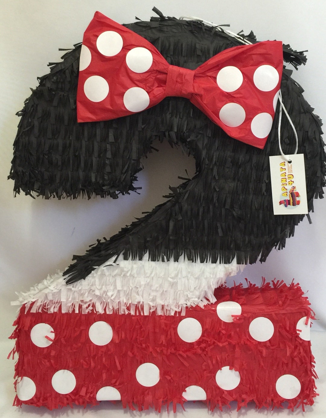 Number Two Pinata, Ideal for Mouse Themed Second Birthday Party, Black ...