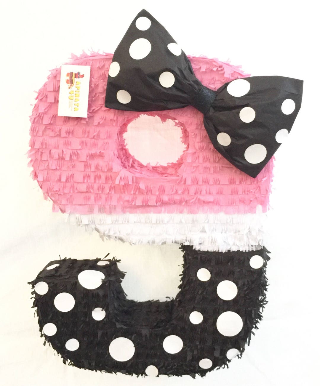 New! 20" Tall Number Nine Pinata Light Pink & Black Color Mouse Theme ...