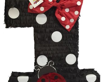 White Number One Pinata - Etsy