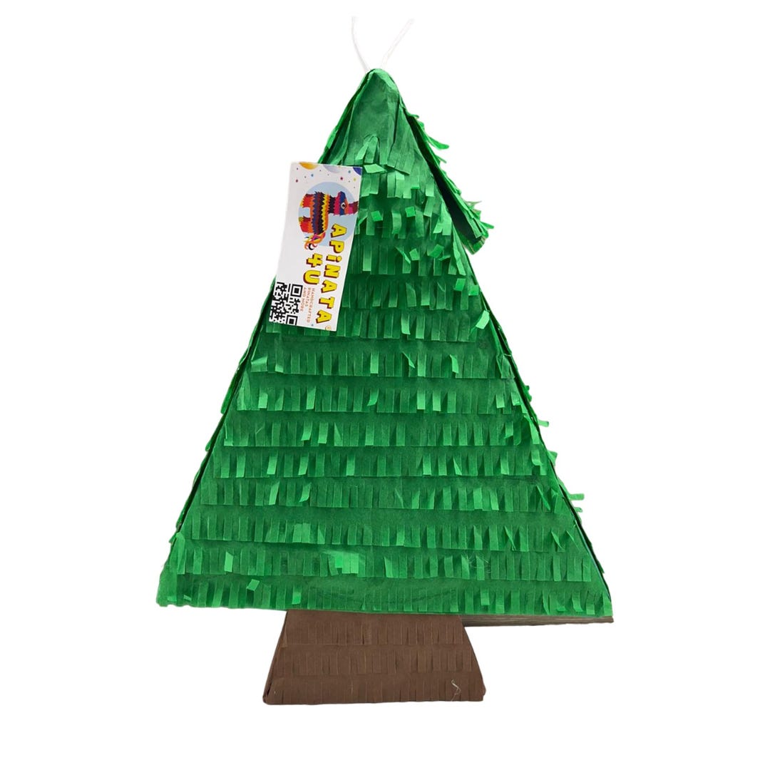 Christmas Tree Themed Pinata, Green and Brown Color Pinata, Holiday ...