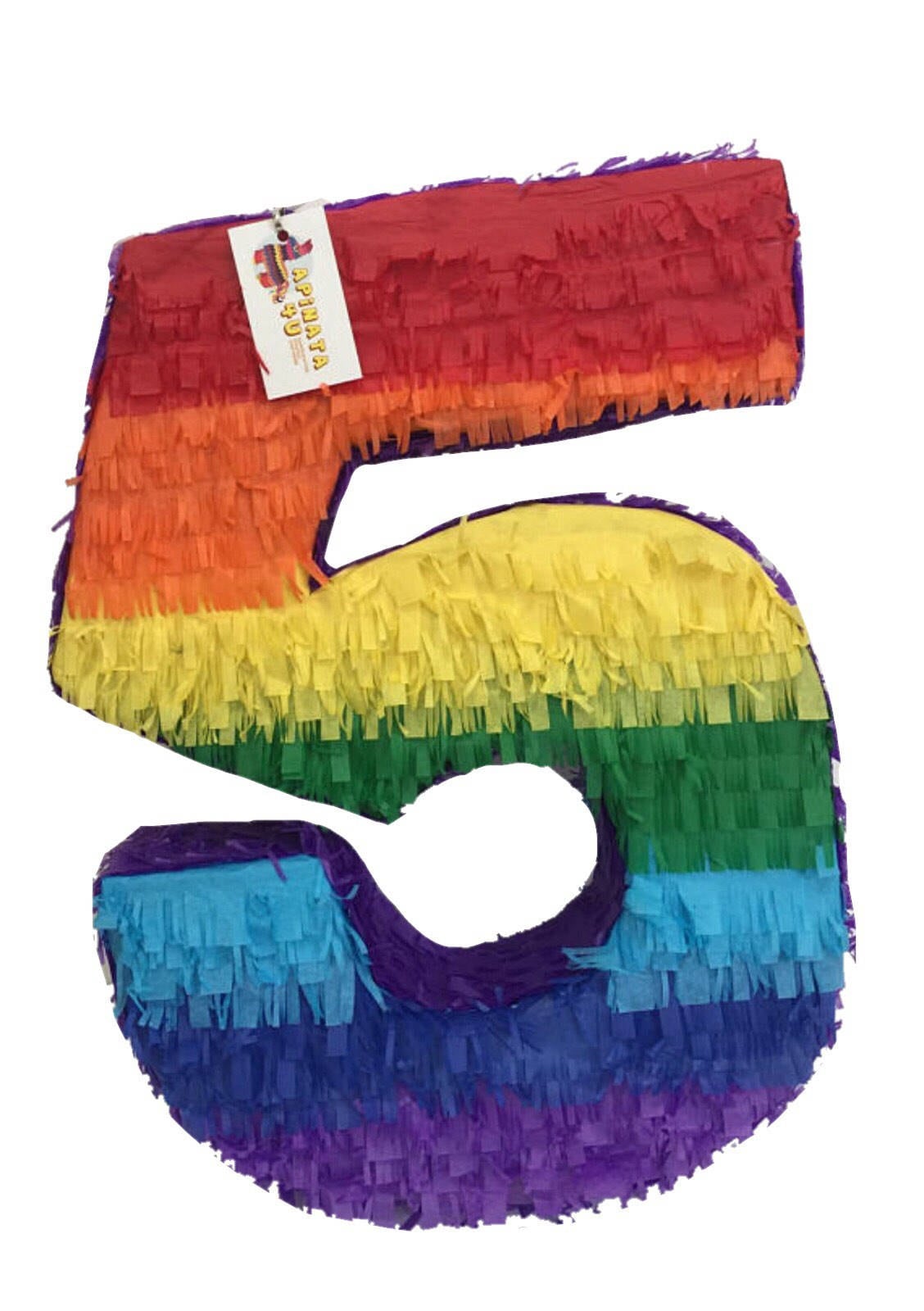 Colorful Number 5 Pinata