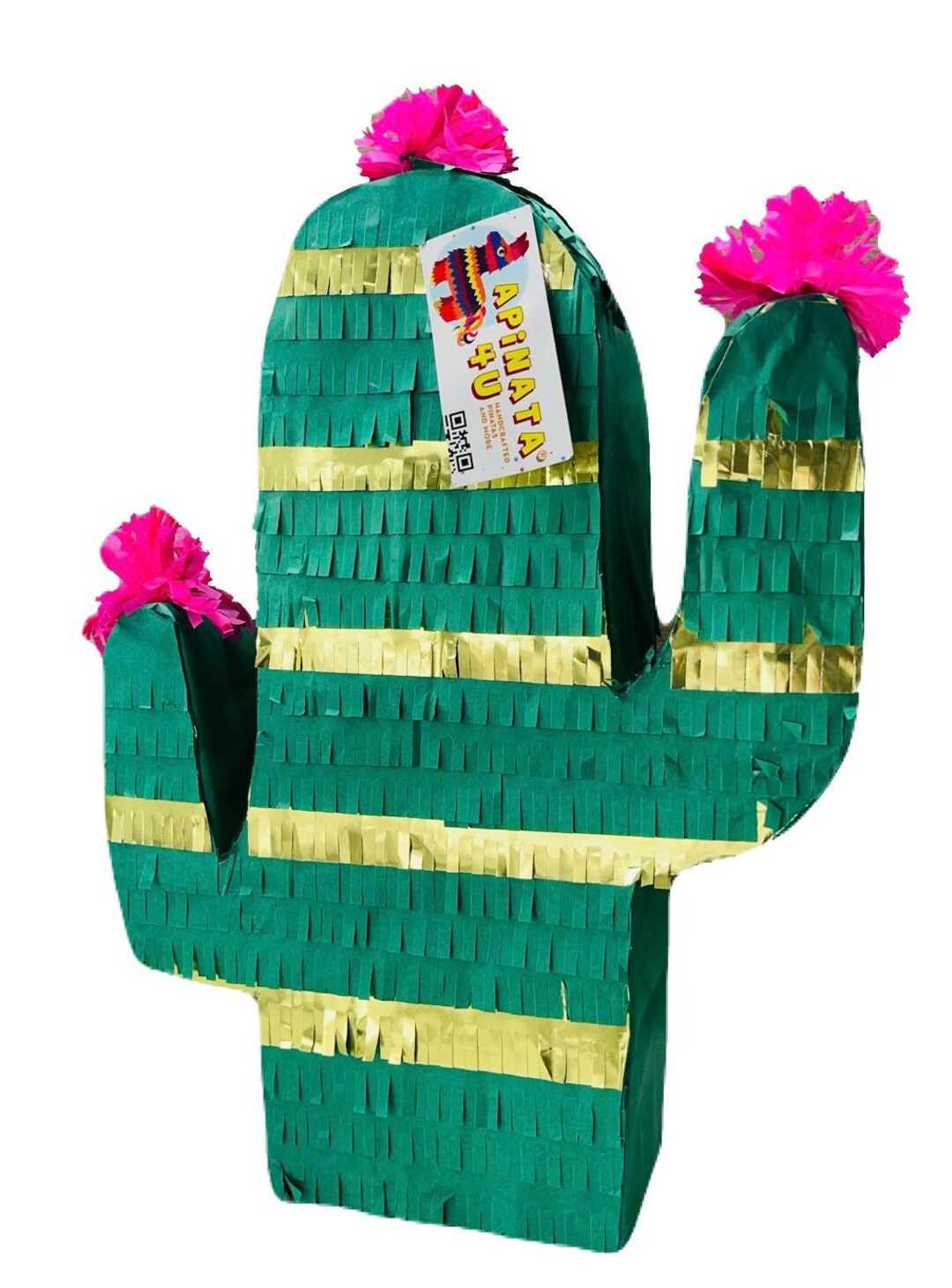APINATA4U Green and Gold Cactus Pinata - Etsy