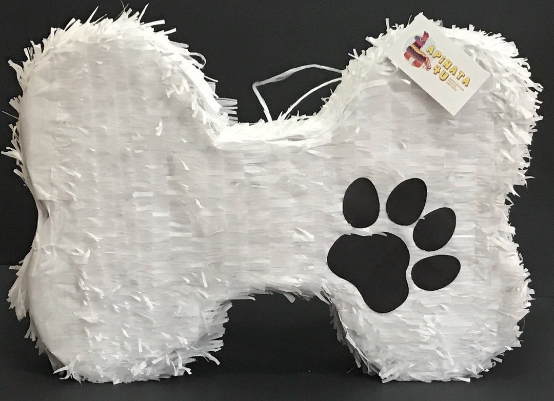 Sale! Dog Bone Pinata for Puppy Themed Birthday Party White & Black ...