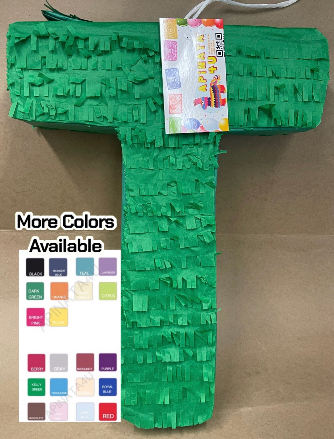 Sale! Letter T Pinata 20" Tall Any Letter Any Color - Etsy