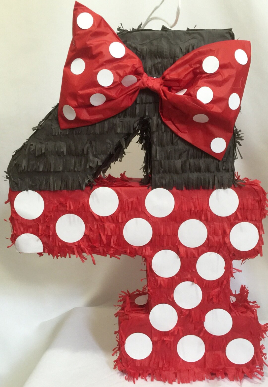 APINATA4U Number Four Pinata Black & Red - Etsy