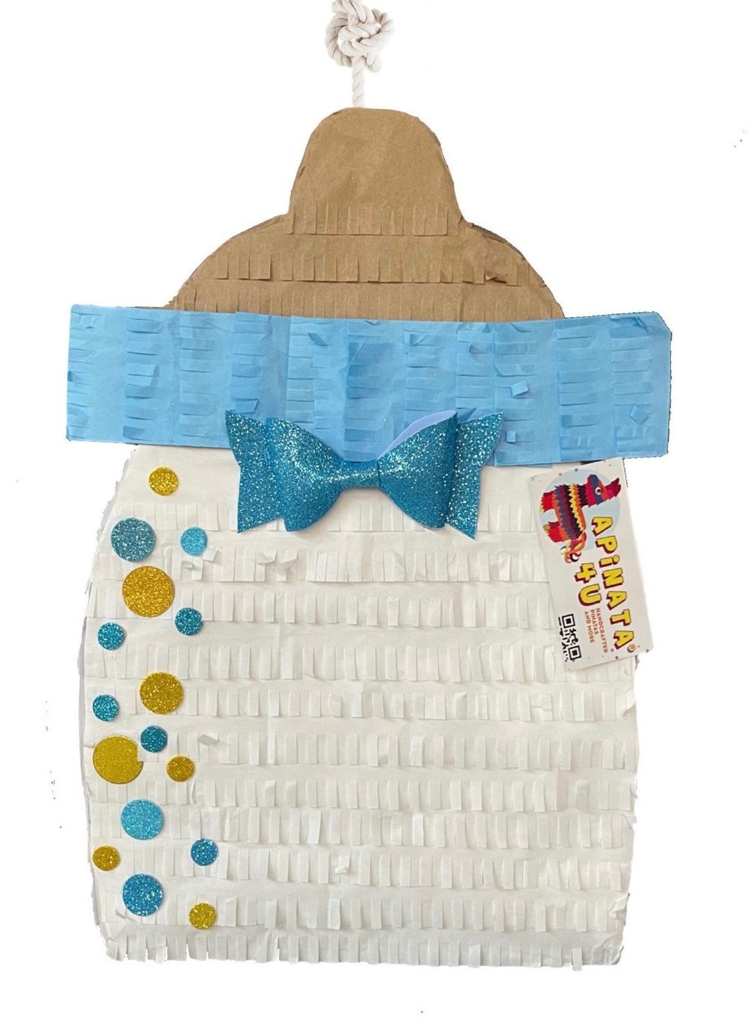 Pink Bow Pinata APINATA4U Gender Reveal Baby Onesie Pinata Staches Or ...