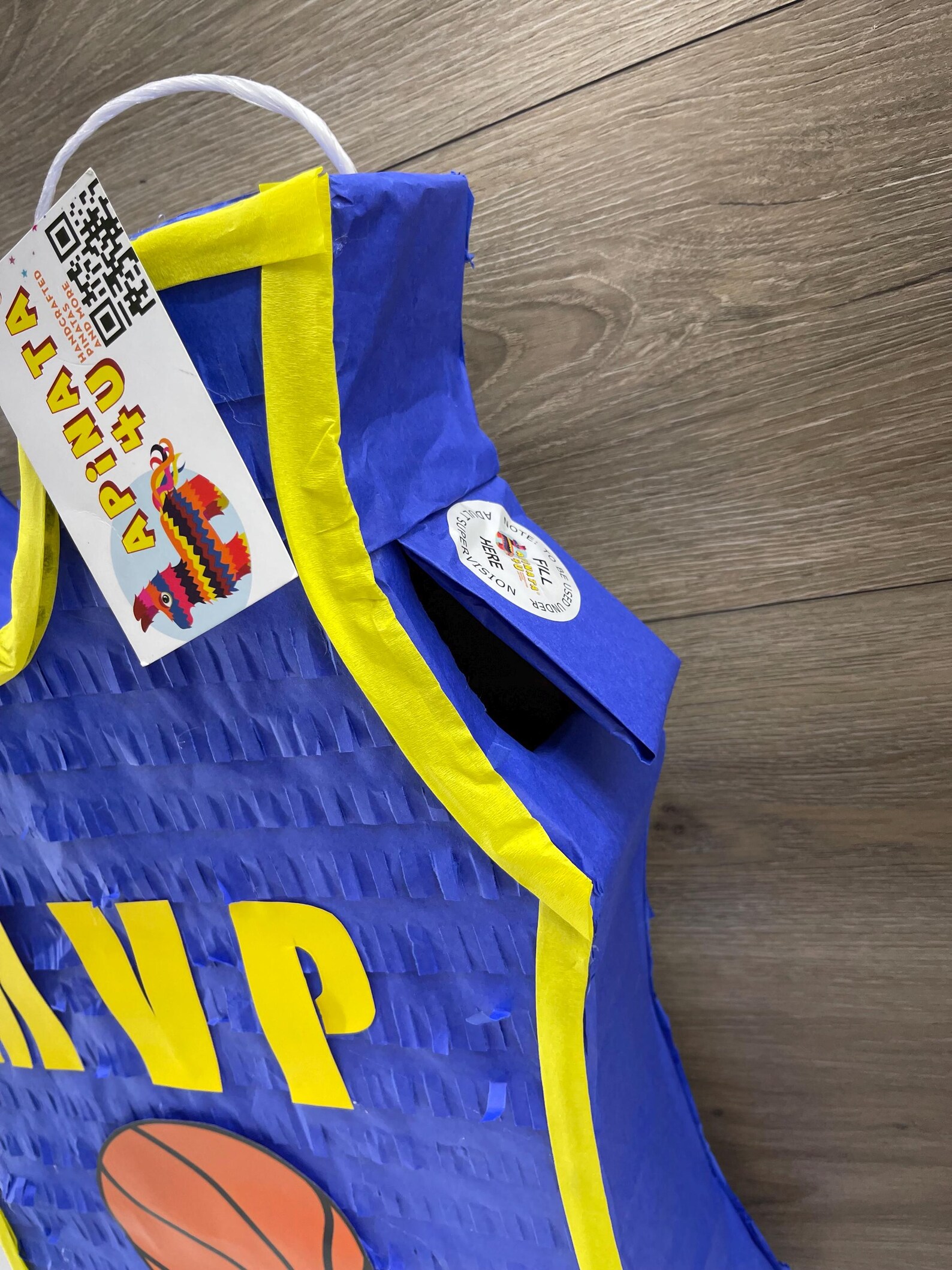 20” Tall MVP Jersey Piñata Blue & Yellow Color Basketball Party - Etsy