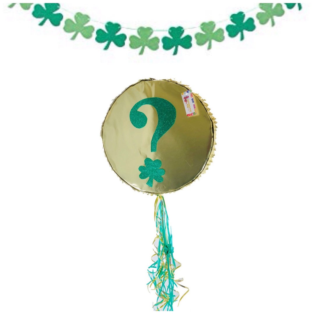 St. Patrick's Gender Reveal Piñata Lucky Coin Clover Shamrock Lucky ...