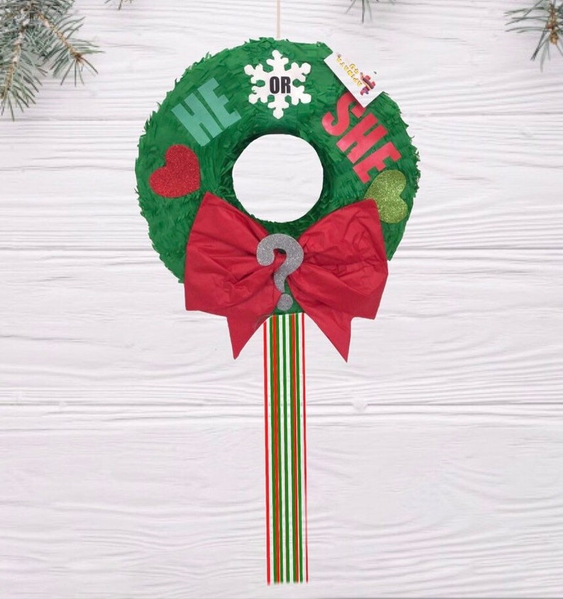 Ready to Ship Christmas Pinata Wreath Shape Great for - Etsy