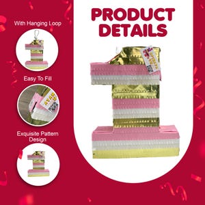Large Number One Princess Theme Pinata, Number 1 Pinata for 1st ...