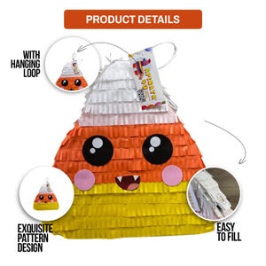 Halloween Candy Corn Pinata With Fangs, Fun Halloween Party Decoration ...