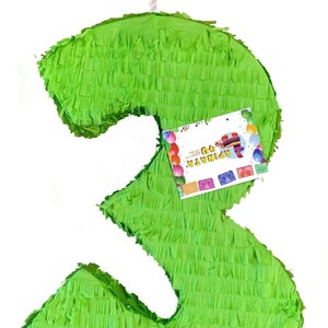 20'' Tall Solid Color Blank Number Three Piñata Great to Create Your ...
