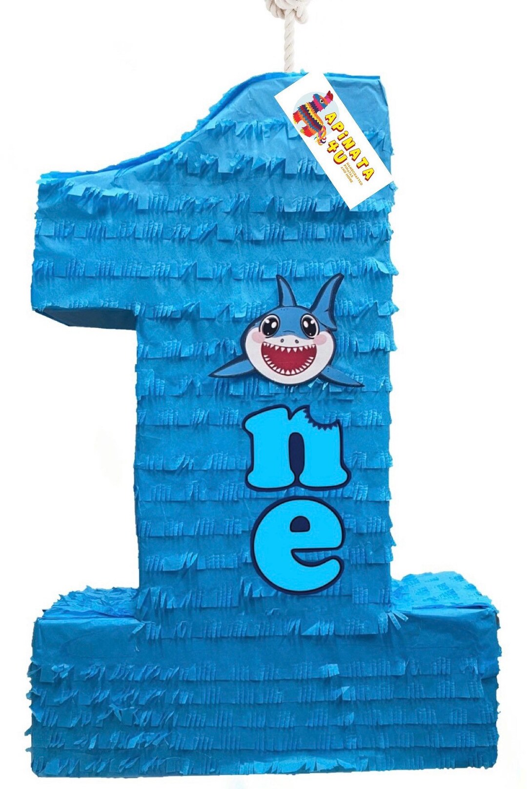 New 20'' Tall Number One Pinata Shark Theme Blue - Etsy