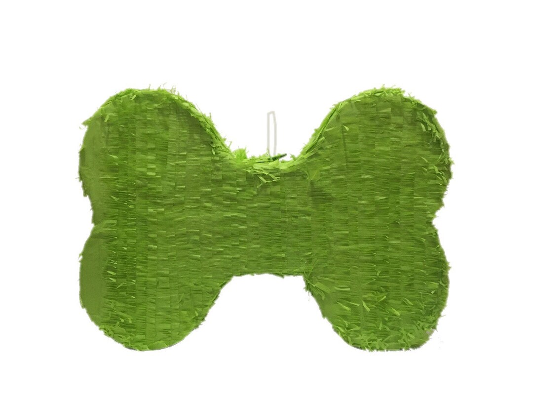 Dog Bone Pinata: Puppy Birthday Party Decor, Green 'let's Pawty!' - Etsy