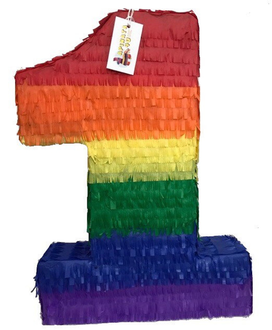 20'' Tall Number One Piñata First Birthday Rainbow Party Favor - Etsy