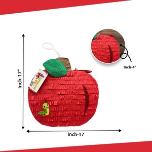 Red Apple Pinata With Snake, Fruit Themed Party Decor, Healthy Eating ...