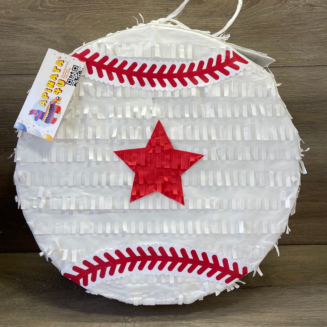 Sale! Ready to Ship! Baseball Pinata Red Star Baseball Themed Birthday ...