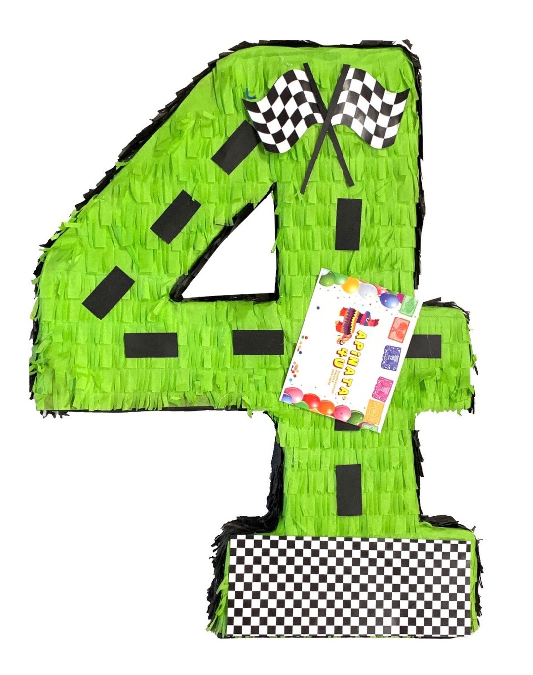 New! Race Car Number Four Pinata Rolling Dubs Too Fast Start Your ...