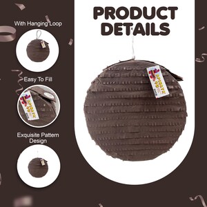 Round Pinata, Diy Blank Pinata for Custom Theme Parties, Solid Color ...