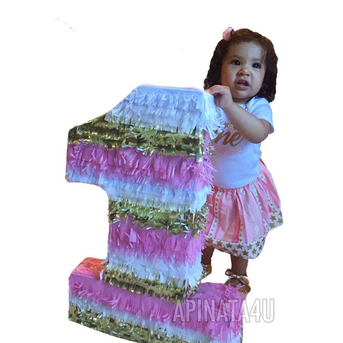 20'' Tall Number One Piñata First Birthday Piñata Pink - Etsy