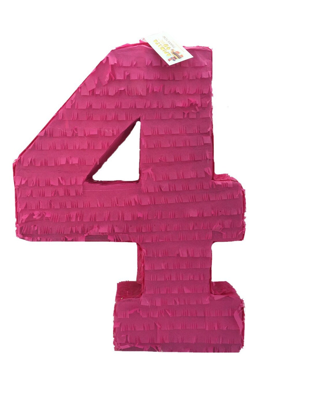 Sale! Ready to Ship! 20'' Tall Solid Color Blank Number Four Piñata ...