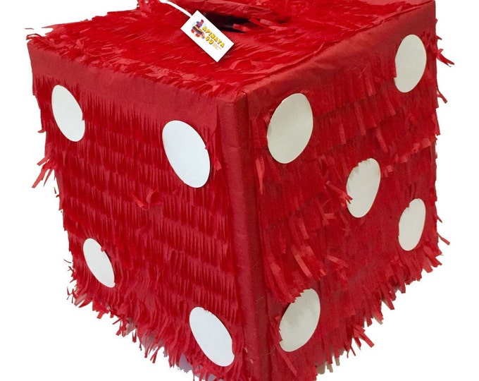 Red Color Dice Pinata, Casino Theme Party Decoration, Fun for Las Vegas ...