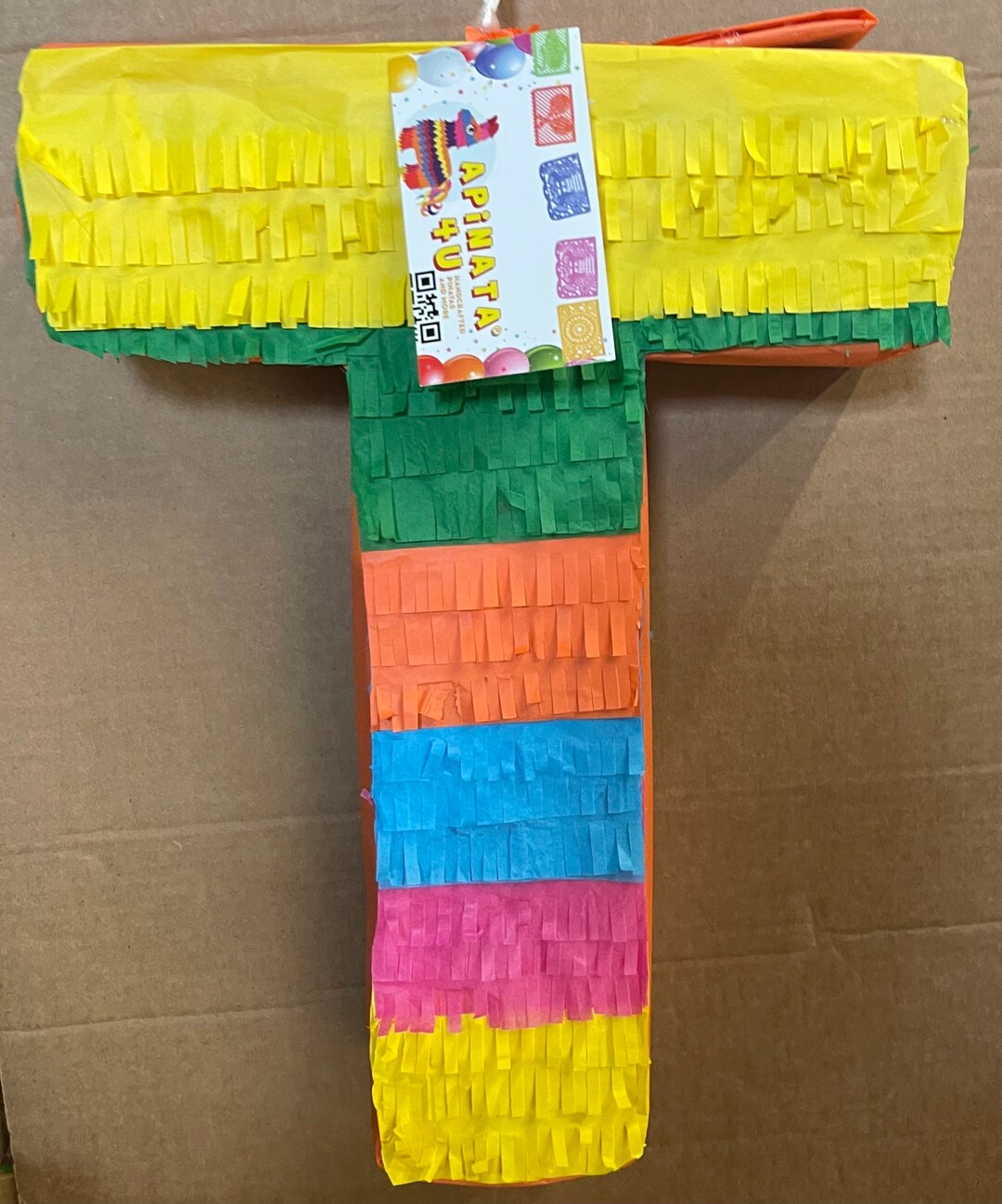 Fiesta Letter T Pinata 20'' Tall - Etsy