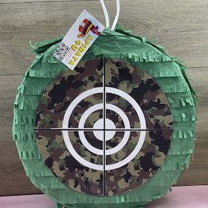 Green Camouflage Pinata, Army Themed Birthday Party Celebration ...
