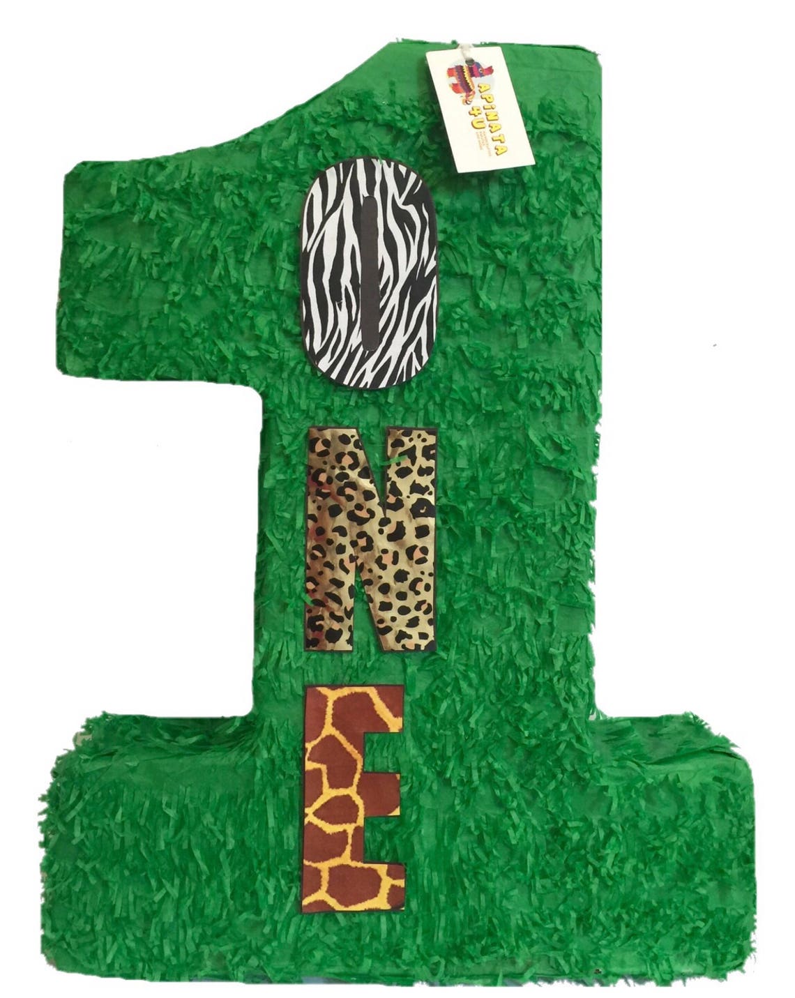 20'' Tall Green Number One Pinata Safari Theme - Etsy