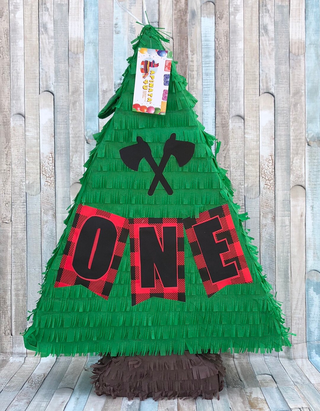 Sale First Birthday Pine Tree Pinata Lumberjack Pinata - Etsy