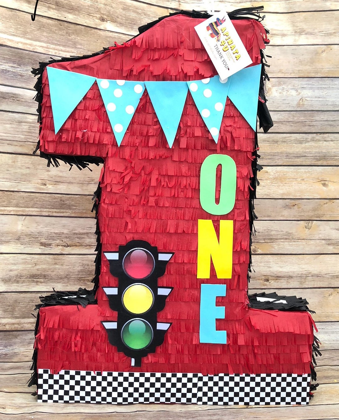 20'' Tall Number One Piñata Transportation Theme Race Car Piñata - Etsy