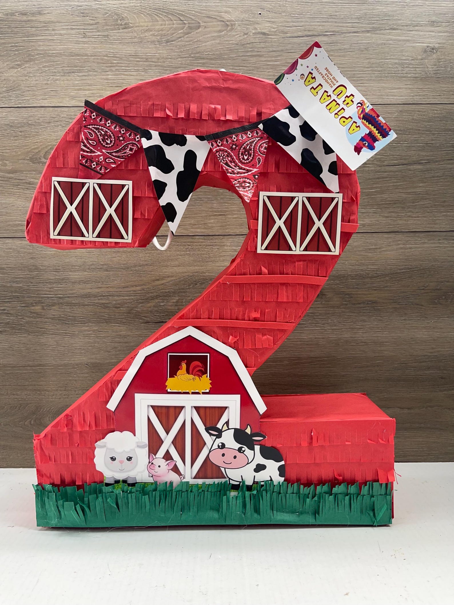 Number Two Rustic Barn Piñata Perfect for Farm-themed Parties! - Etsy