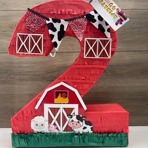 Number Two Rustic Barn Piñata Perfect for Farm-themed Parties! - Etsy