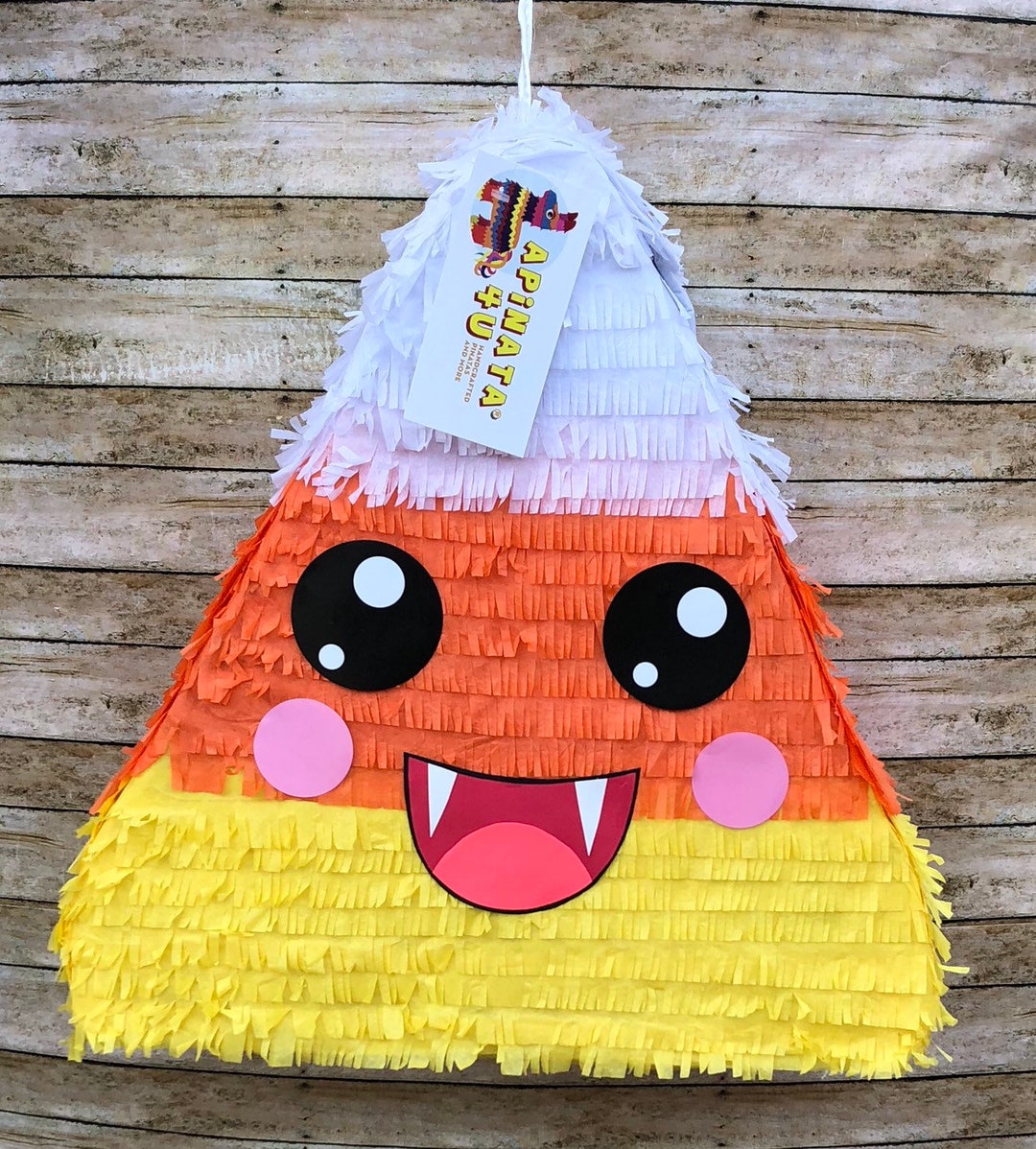 Sale Ready to Ship Halloween Candy Corn Pinata With Fangs - Etsy