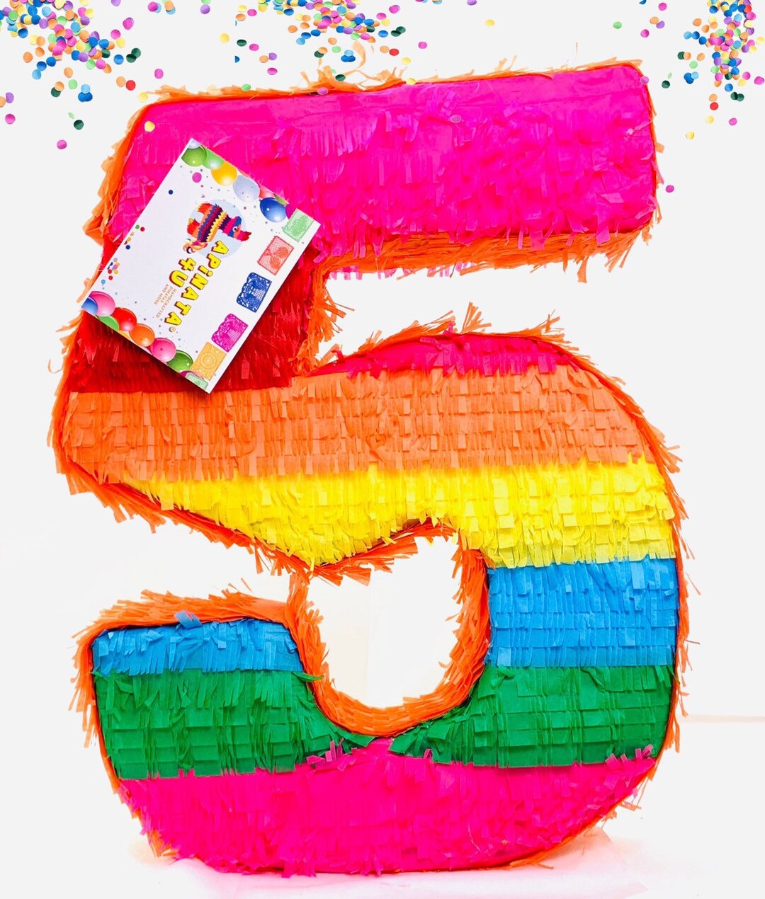 20'' Tall Fiesta Theme Number Five Piñata - Etsy