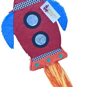 Colorful Rocket Ship Pinata, Ideal for Space or Astronaut Themed ...