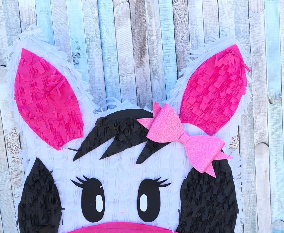 Cow Pinata With Glittery Pink Bow | Etsy