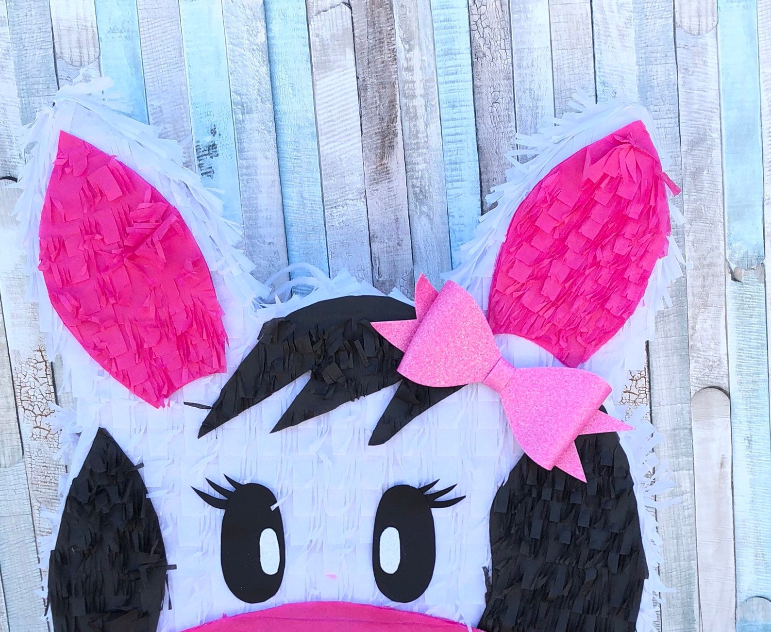 Cow Pinata With Glittery Pink Bow | Etsy