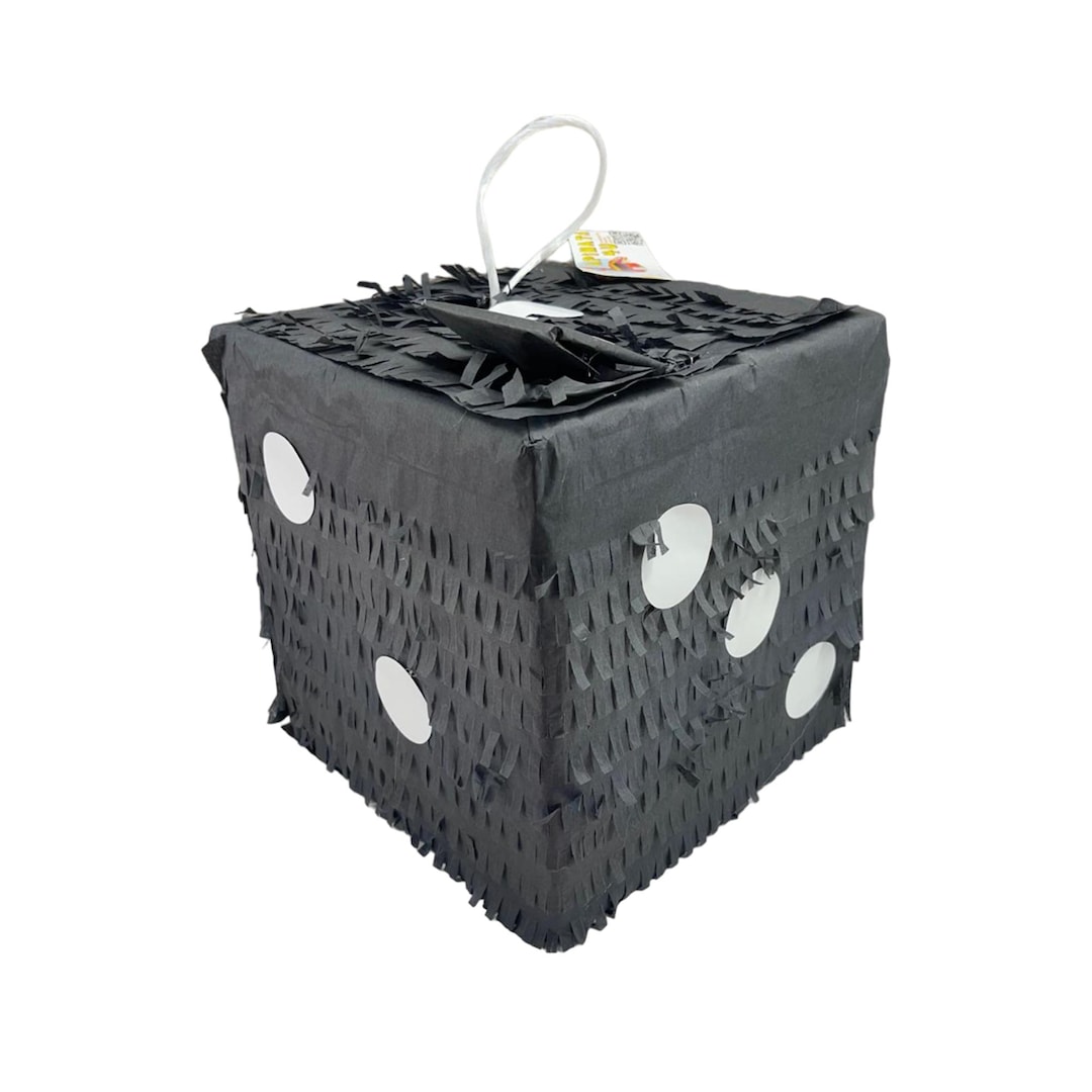 Black Dice Pinata, Casino Themed Party Decoration, Poker Birthday Party ...
