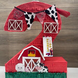 Number Two Rustic Barn Piñata Perfect for Farm-themed Parties! - Etsy