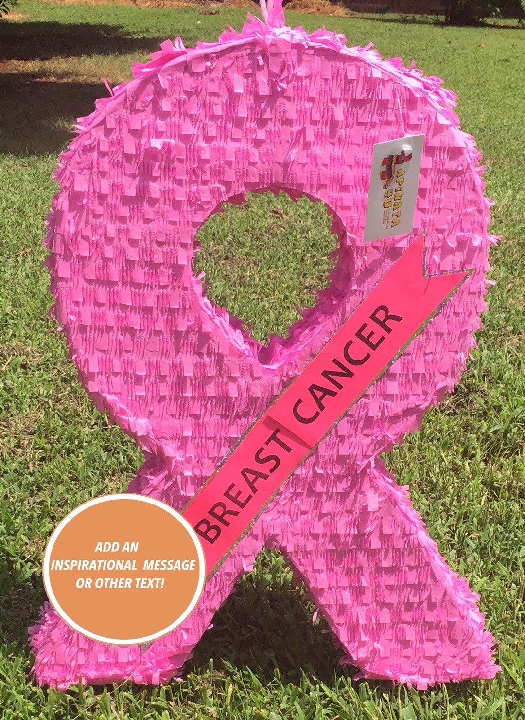 Pink Ribbon Pinata Awareness Ribbon Motivational - Etsy