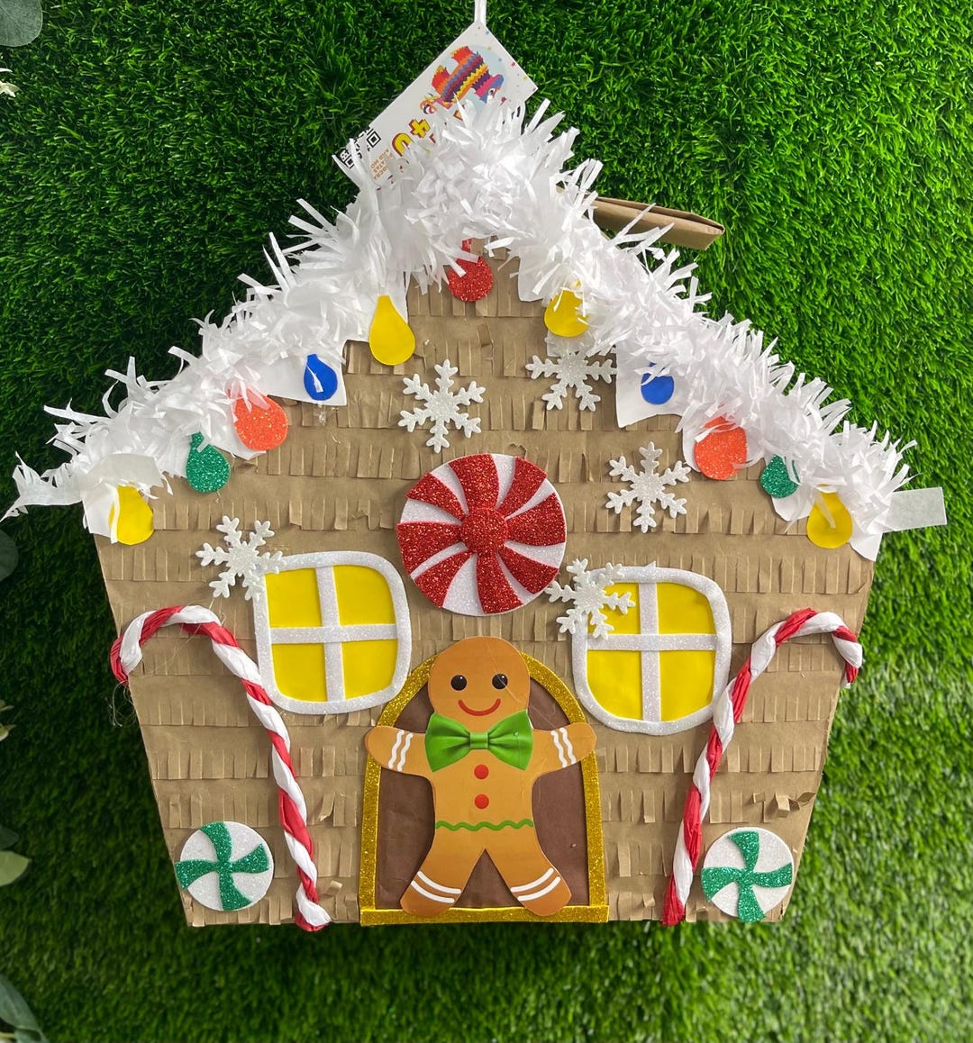 Gingerbread House Shaped Pinata, Christmas Themed Party Decoration ...