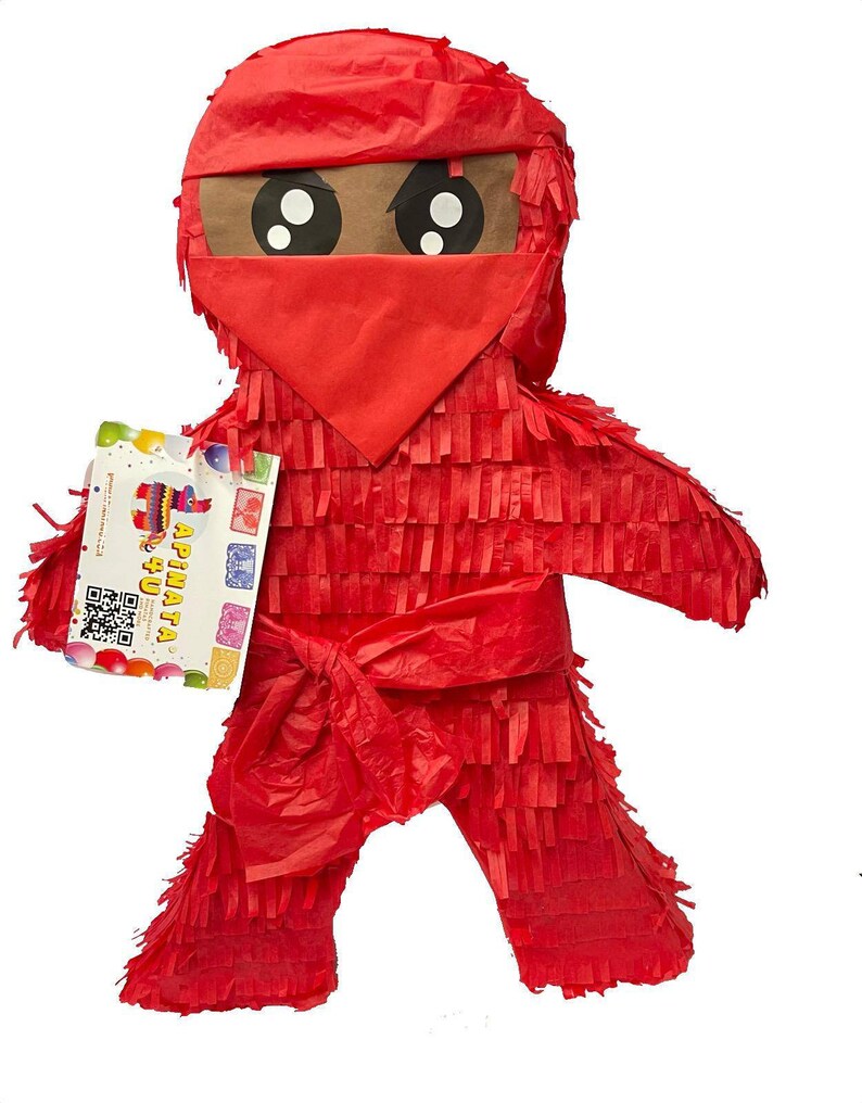 Red Ninja Pinata, Bold and Exciting Party Decor for Martial Arts Themed ...