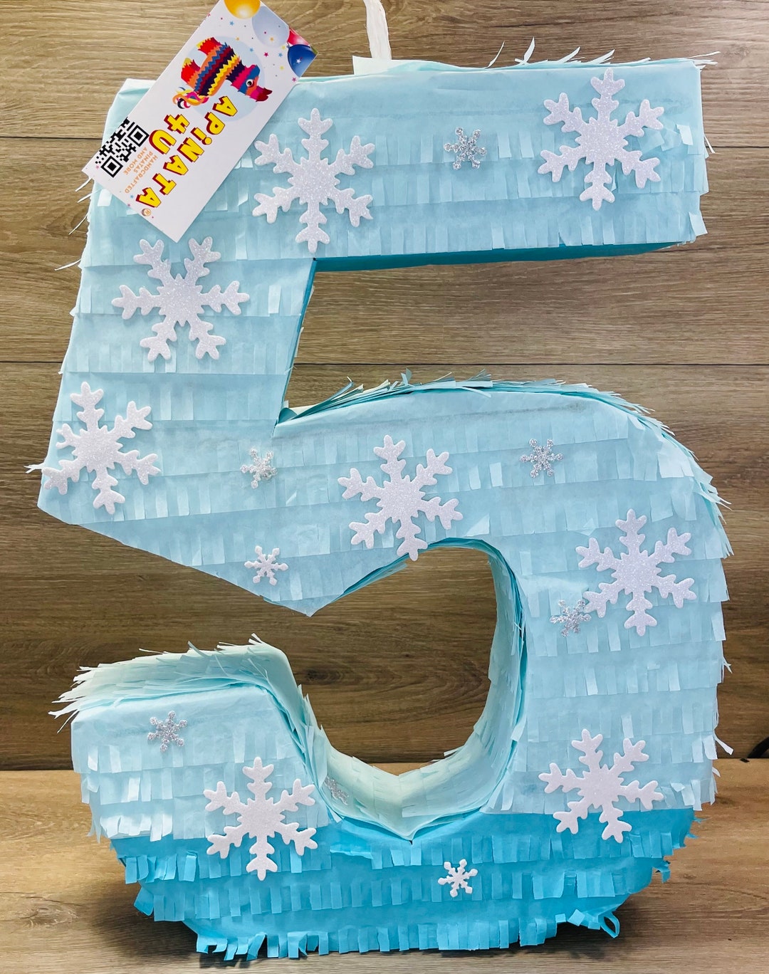 Sale! 20" Tall Winter Number Five Pinata With Snowflakes Accents Winter ...