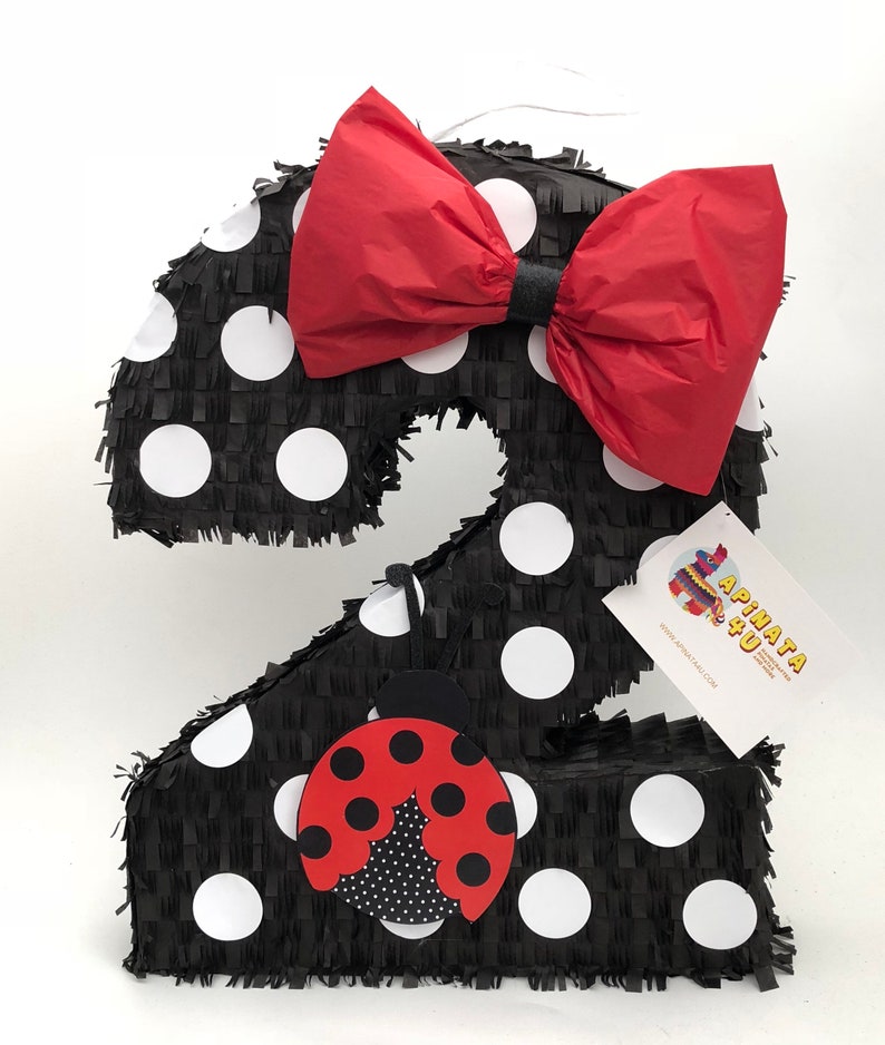 20'' Tall Number Two Pinata Ladybug Theme - Etsy
