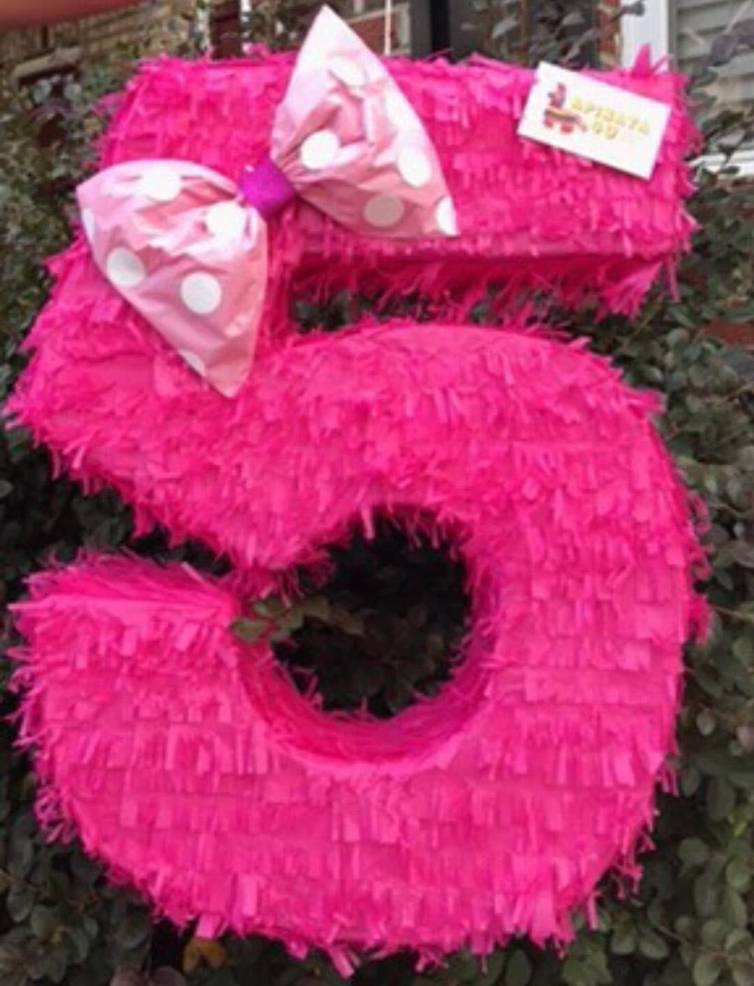 Sale! Ready to Ship! Number Five Piñata 20" Tall Hot Pink Color Pink ...