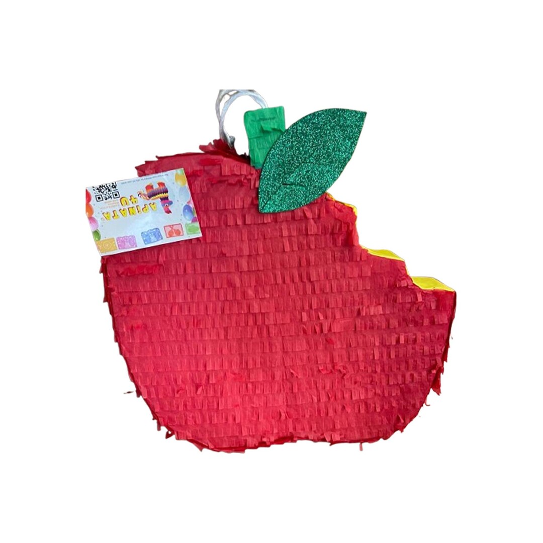 Red Apple Pinata With Glitter Leaf, Ideal for Back to School Parties ...
