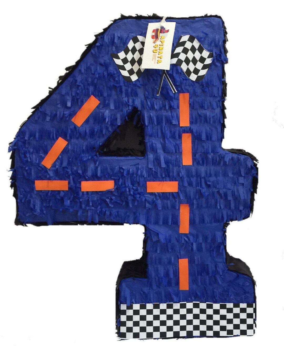 Sale! Ready to Ship! 20'' Tall Number Four Pinata Race Car Theme Start ...